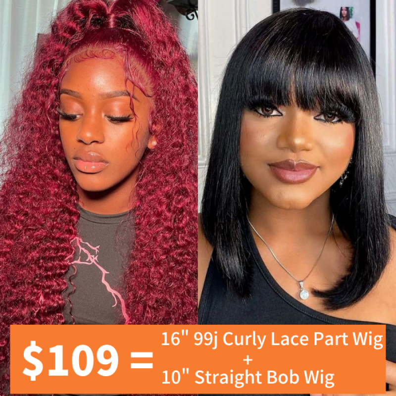 Ombre Blonde Curly Human Hair Wigs | Julia hair