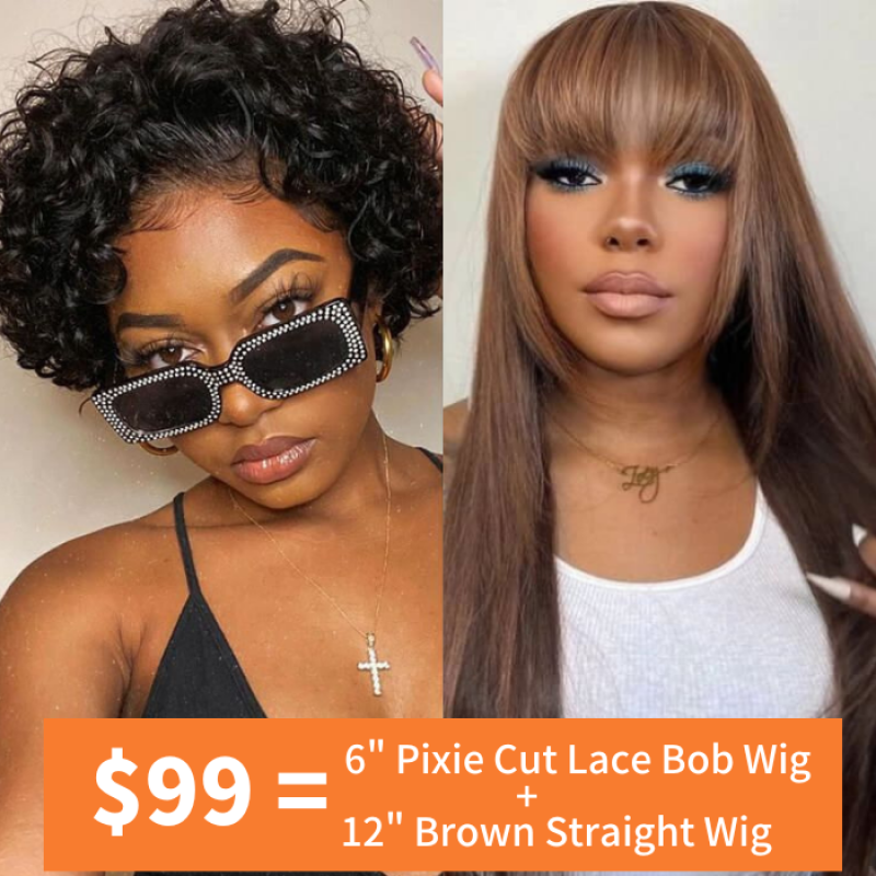 Ombre Blonde Curly Human Hair Wigs | Julia hair