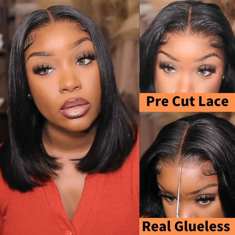 Julia Hair Wear And Go 6x4.5 Pre-Cut Lace Natural Black Straight ...