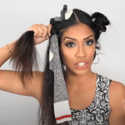 How To Get Heatless Sock Curls In 6 Easy Steps-Julia Human Hair Blog ...